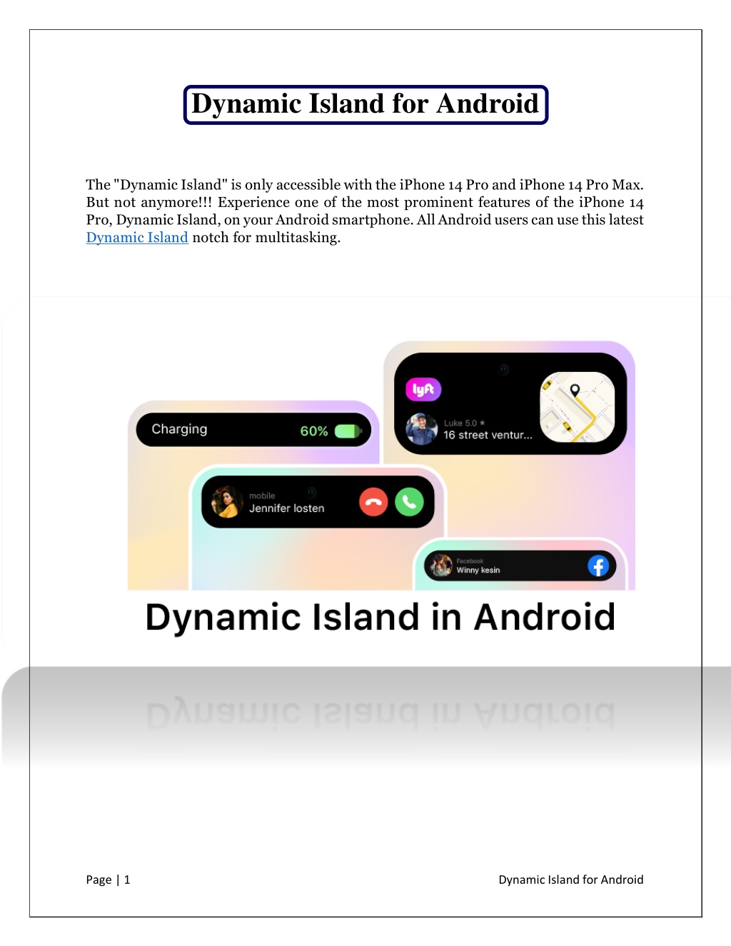 PPT - Dynamic Island Theme for Android Smartphone PowerPoint Presentation - ID:11733540