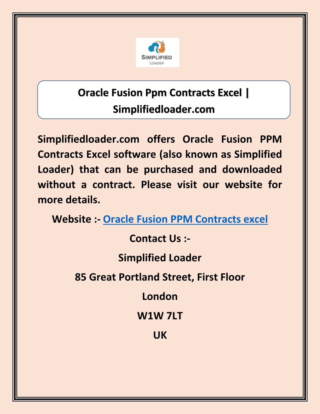 PPT - Oracle Fusion Ppm Contracts Excel | Simplifiedloader.com PowerPoint Presentation - ID:11733775
