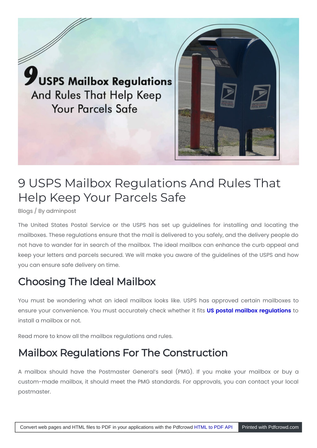 PPT - usps_mailbox_regulations_and_rules PowerPoint Presentation, free ...