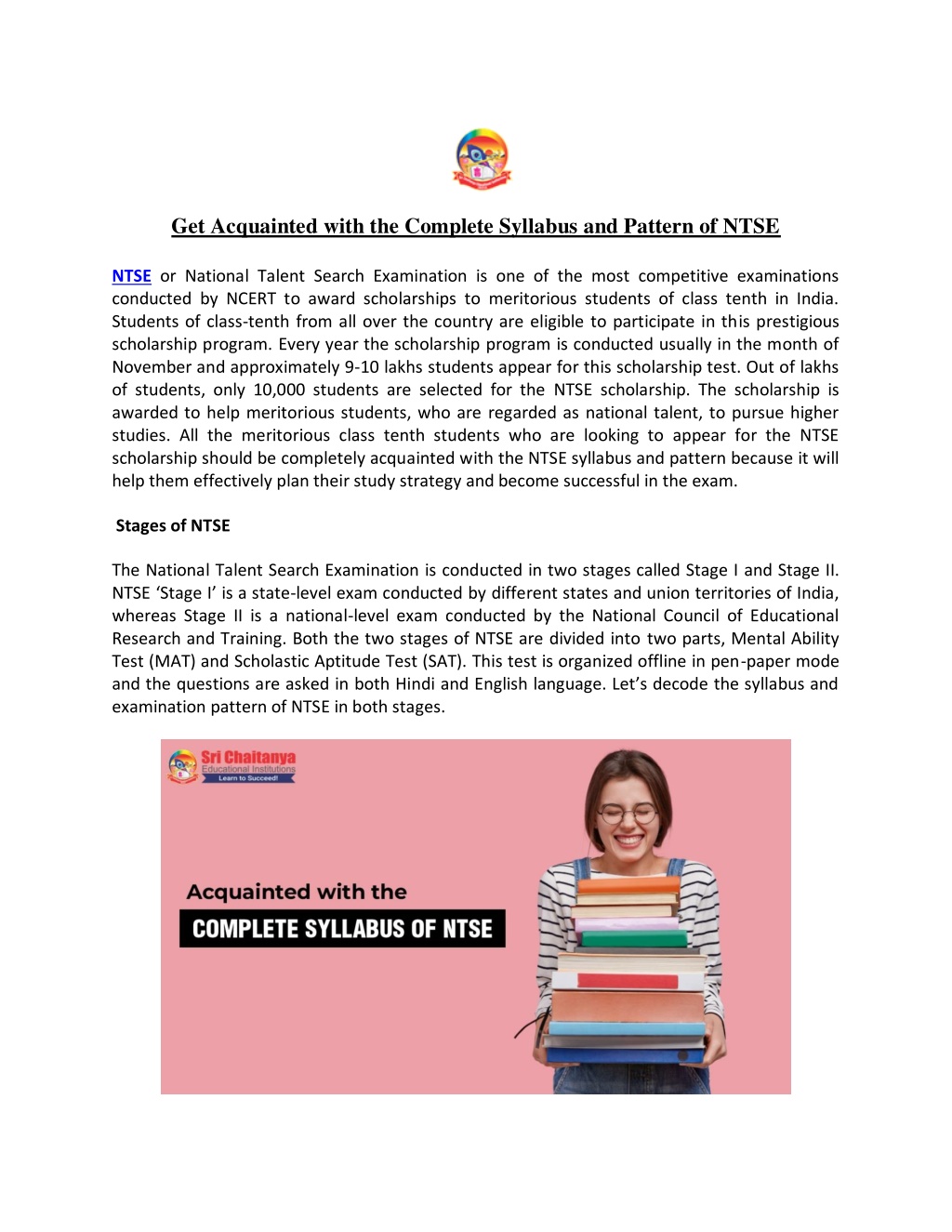 PPT - Get Acquainted with the Complete Syllabus and Pattern of NTSE ...