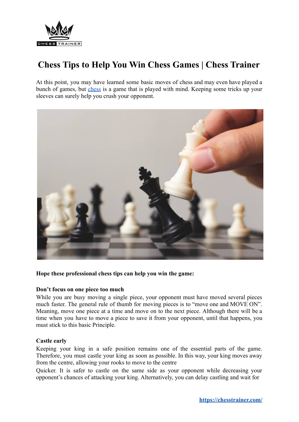 PPT - Chess Tips to Help You Win Chess Games | Chess Trainer PowerPoint ...