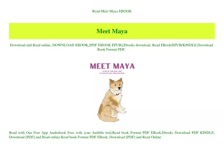PPT - Read Meet Maya EBOOK PowerPoint Presentation, free download - ID ...