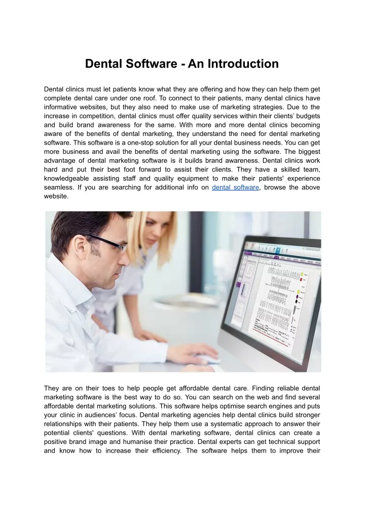 PPT - Dental Software - An Introduction PowerPoint Presentation, free ...