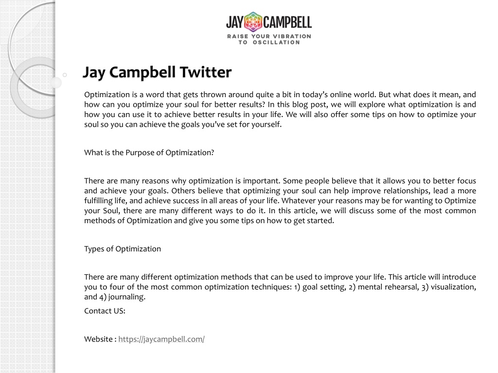 PPT - Jay Campbell Twitter PowerPoint Presentation, free download - ID ...