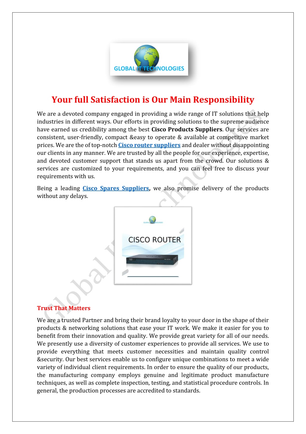 PPT - Your full satisfaction is our main responsibility PowerPoint ...