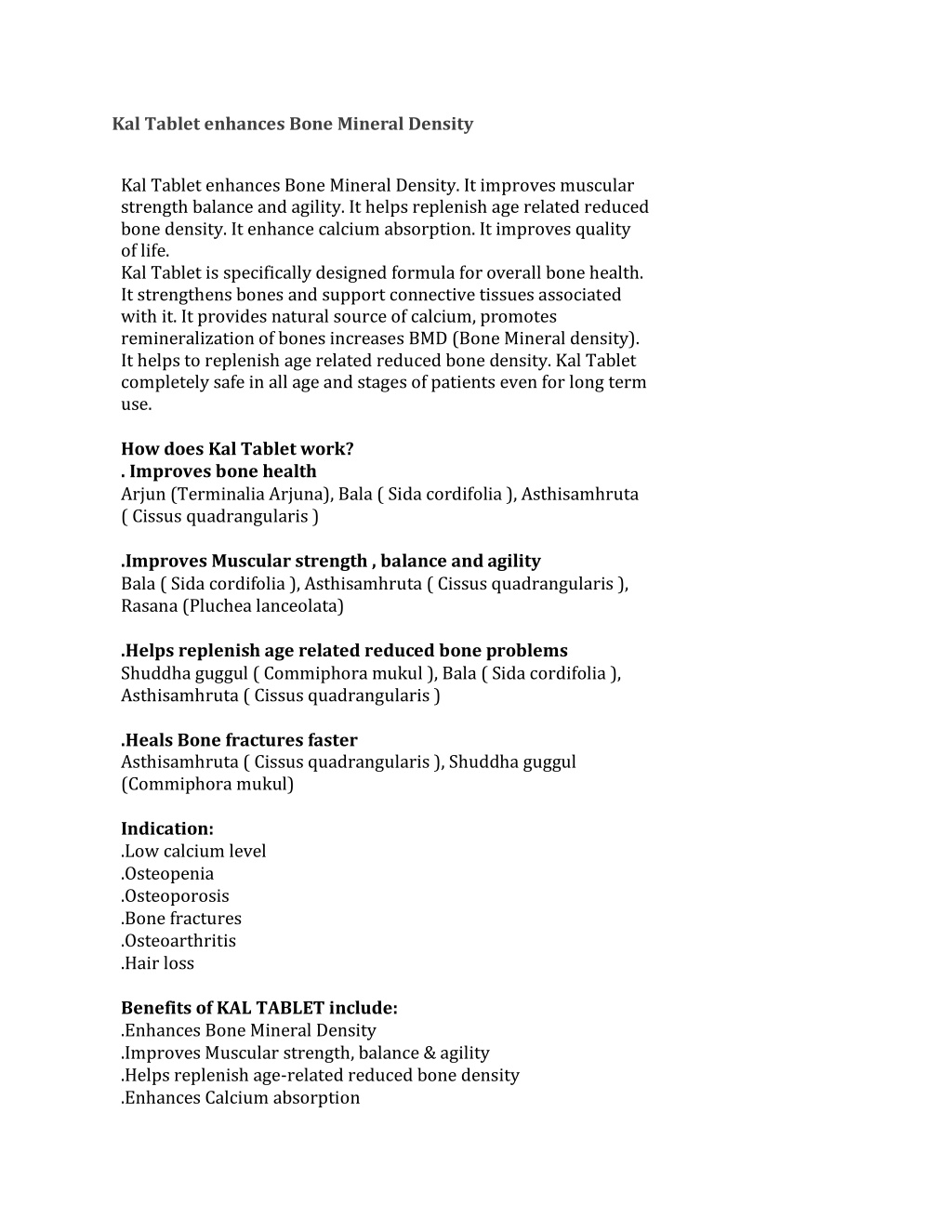 PPT - Kal Tablet enhances Bone Mineral Density PowerPoint Presentation ...