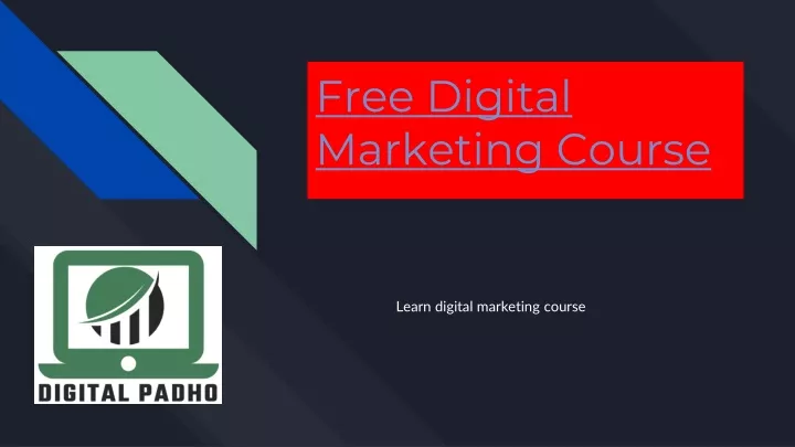 PPT - free digital marketing course PowerPoint Presentation, free ...