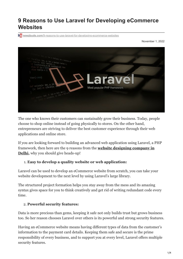 PPT - 9 Reasons to Use Laravel for Developing eCommerce Websites ... PPT - 9 Reasons to Use Laravel for Developing eCommerce Websites ...