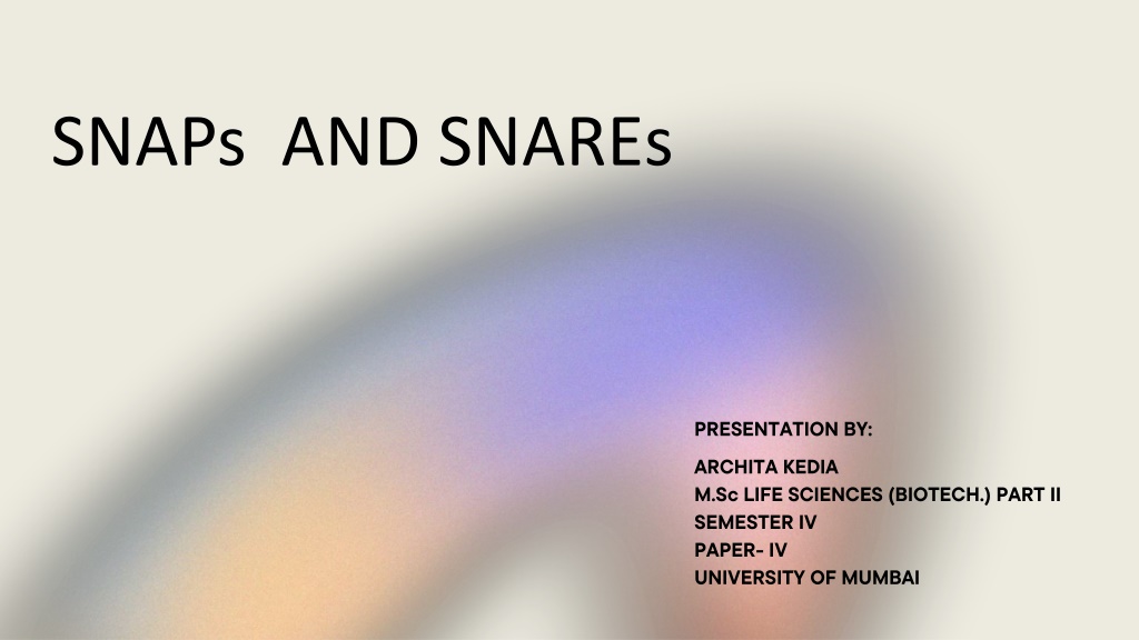 PPT - SNAPs and SNAREs PowerPoint Presentation, free download - ID:11745279