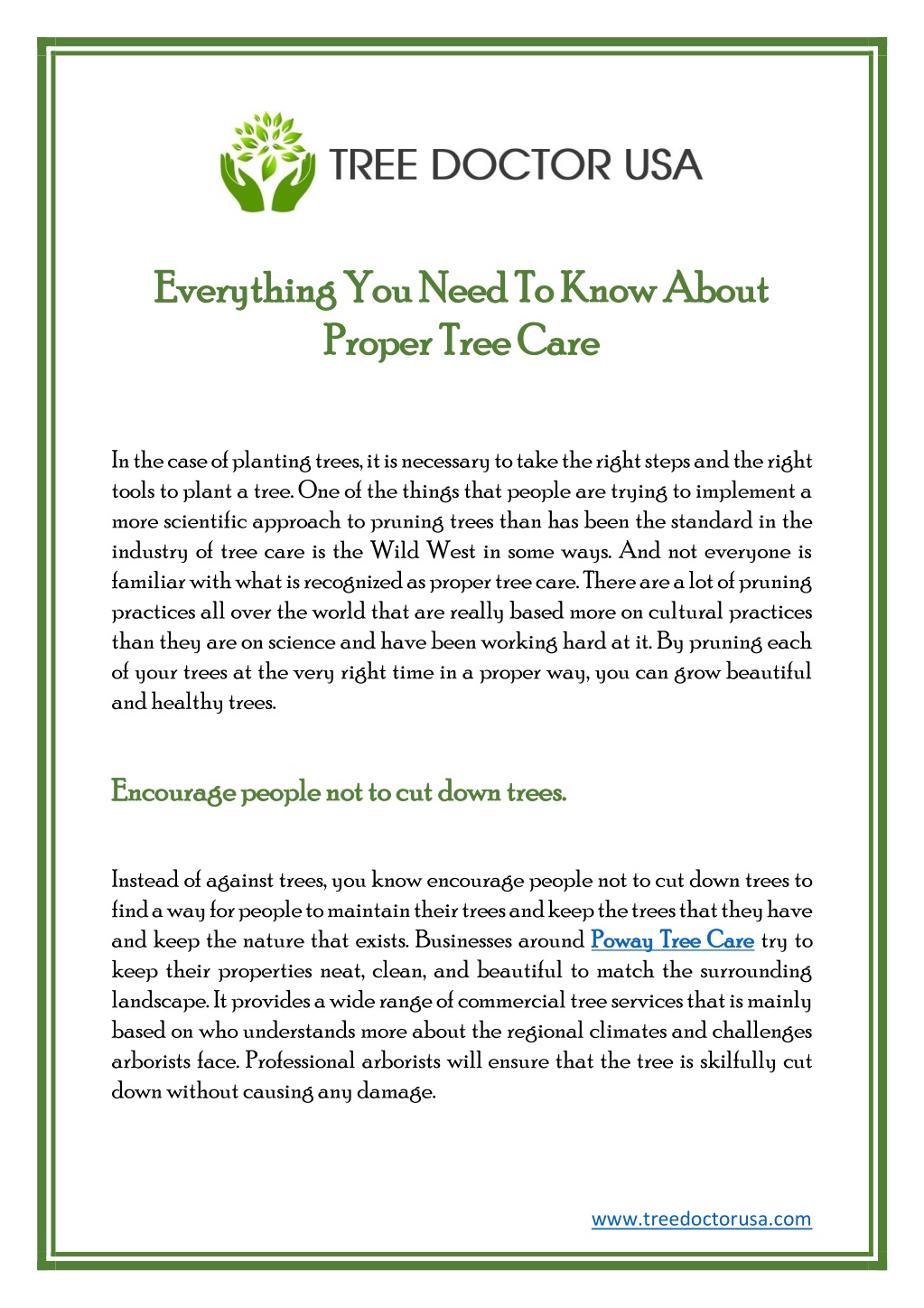 PPT - Everything You Need To Know About Proper Tree Care PowerPoint ...
