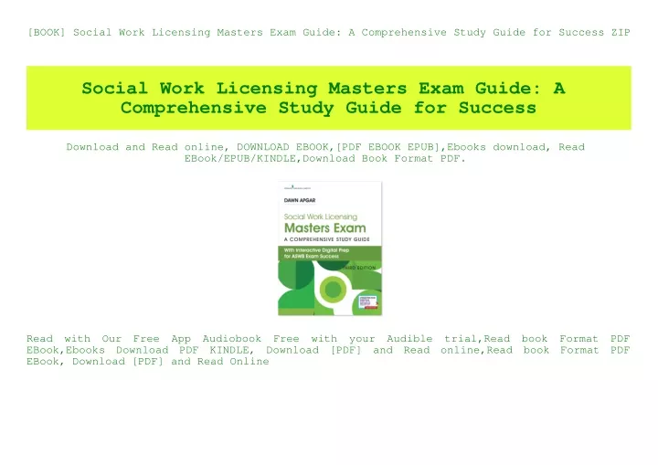 PPT - [BOOK] Social Work Licensing Masters Exam Guide A Comprehensive ...