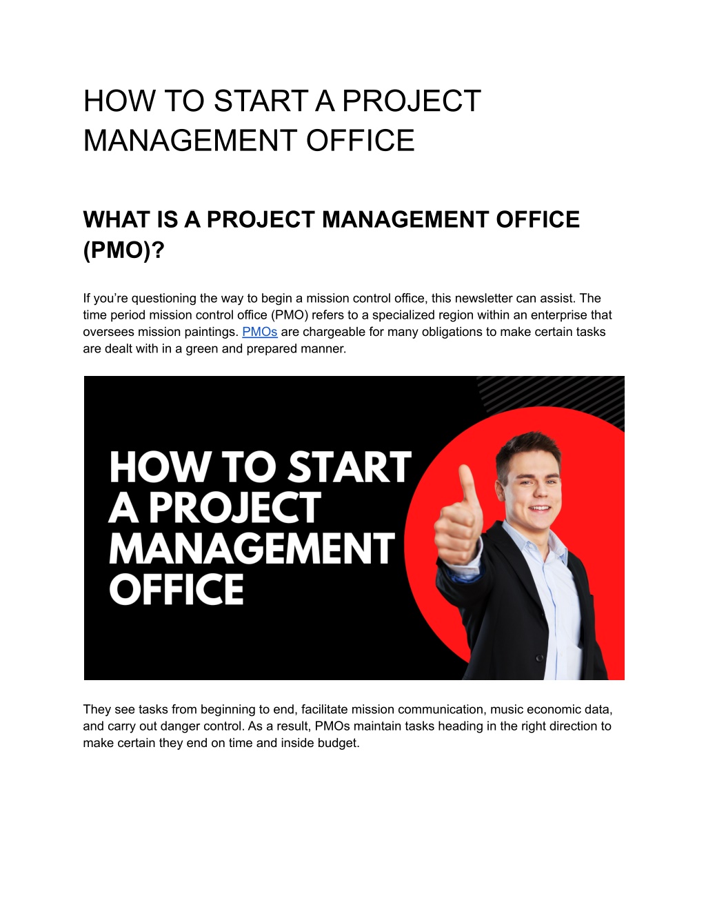 PPT - HOW TO START A PROJECT MANAGEMENT OFFICE PowerPoint Presentation ...