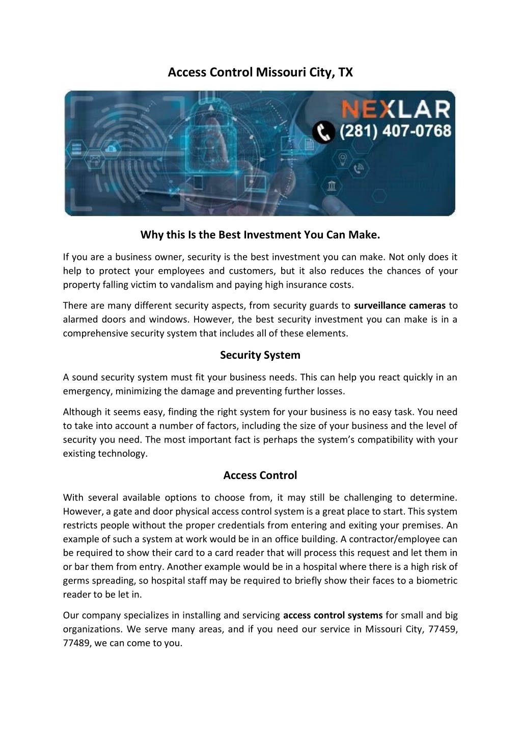 PPT - The Best Access Control Missouri City TX PowerPoint Presentation ...