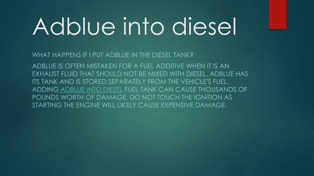 PPT - Adblue into diesel PowerPoint Presentation, free download - ID ...