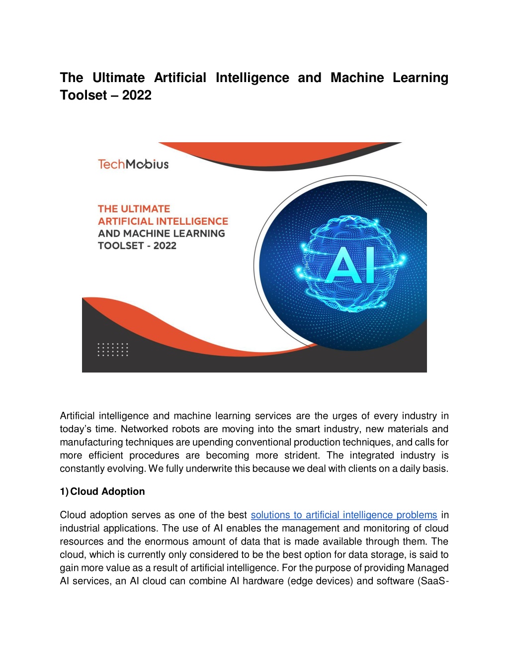PPT - The ultimate Artificial Intelligence and Machine Learning toolset – 2022 PowerPoint ...