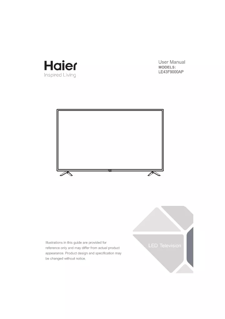 PPT - Haier User Manual |Model LE43F9000AP | Haier India's Tv |Haier Inspired Living PowerPoint ...