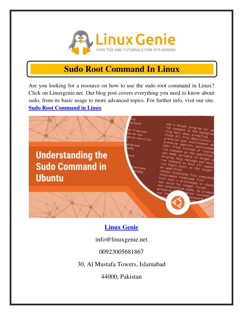 PPT - Sudo Root Command In Linux Linuxgenie.net PowerPoint Presentation - ID:11756594