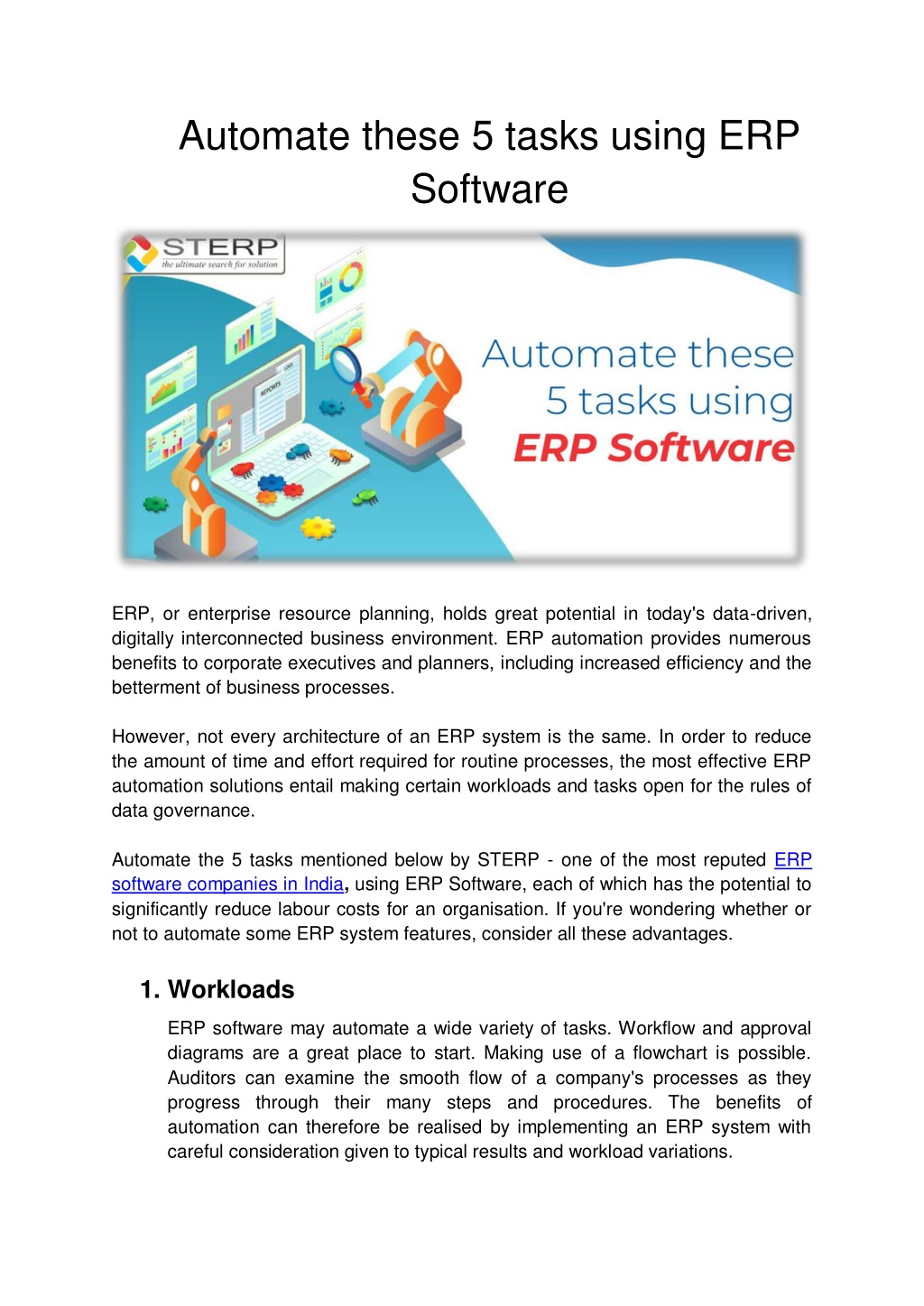 PPT - Automate these 5 tasks using ERP Software PowerPoint Presentation - ID:11757431