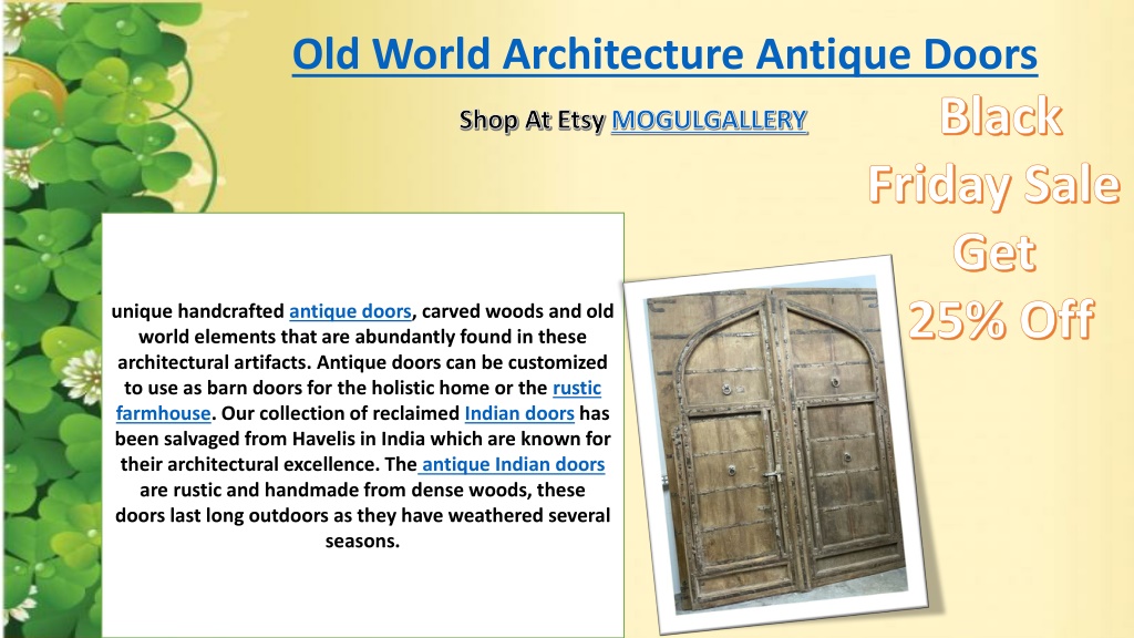 PPT - Old World Architecture Antique Doors PowerPoint Presentation ...