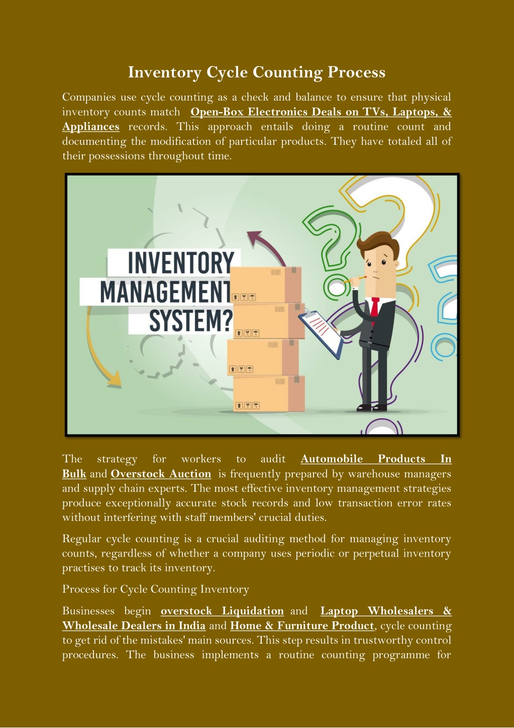 PPT - Inventory Cycle Counting Process PowerPoint Presentation, free ...