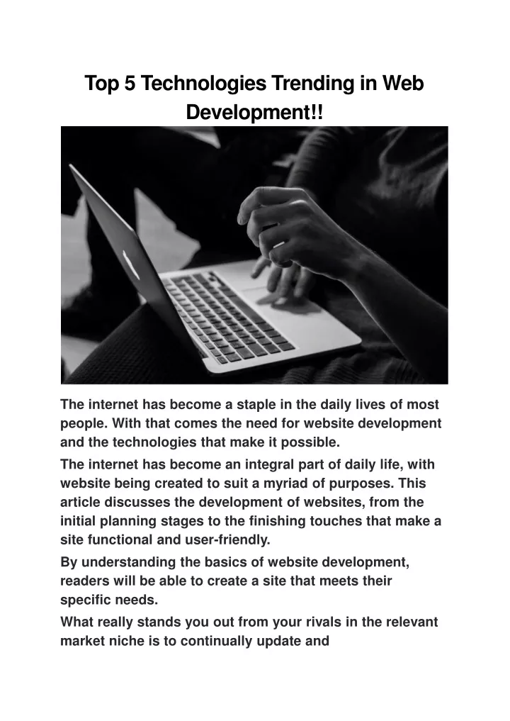 PPT - Top-5-Technologies-Trending-in-Web-Development.nan PowerPoint Presentation - ID:11763587