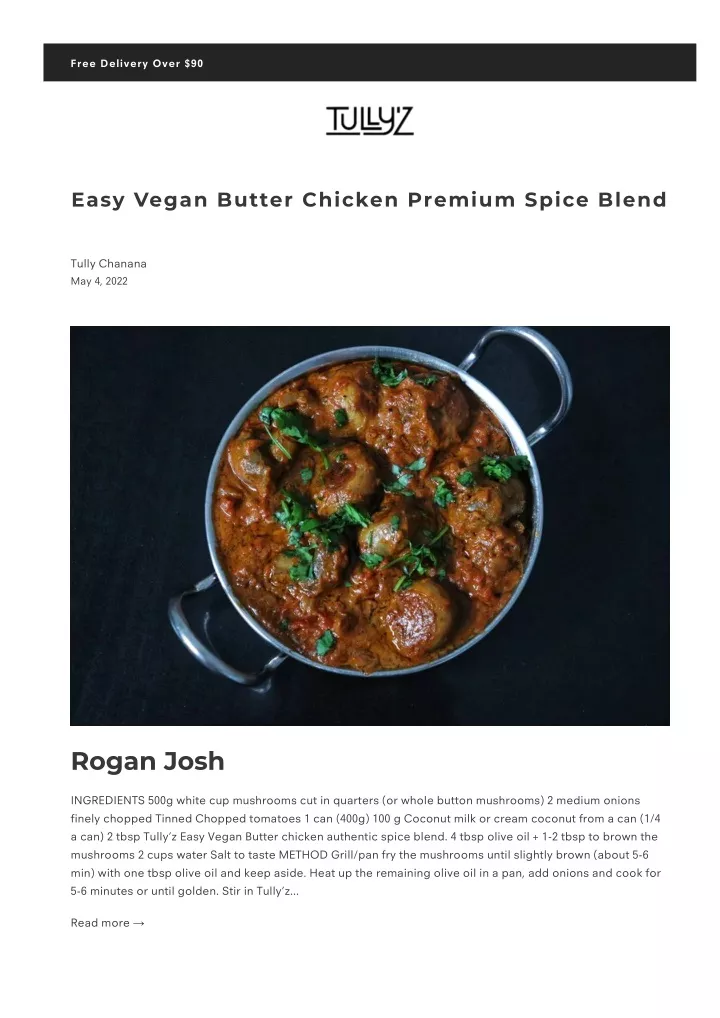 PPT - Vegan Butter Chicken Recipe Australia | The Best Butter Chicken ...