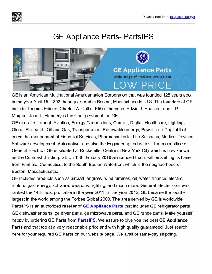 PPT - Ge appliance pdf PowerPoint Presentation, free download - ID:11766289