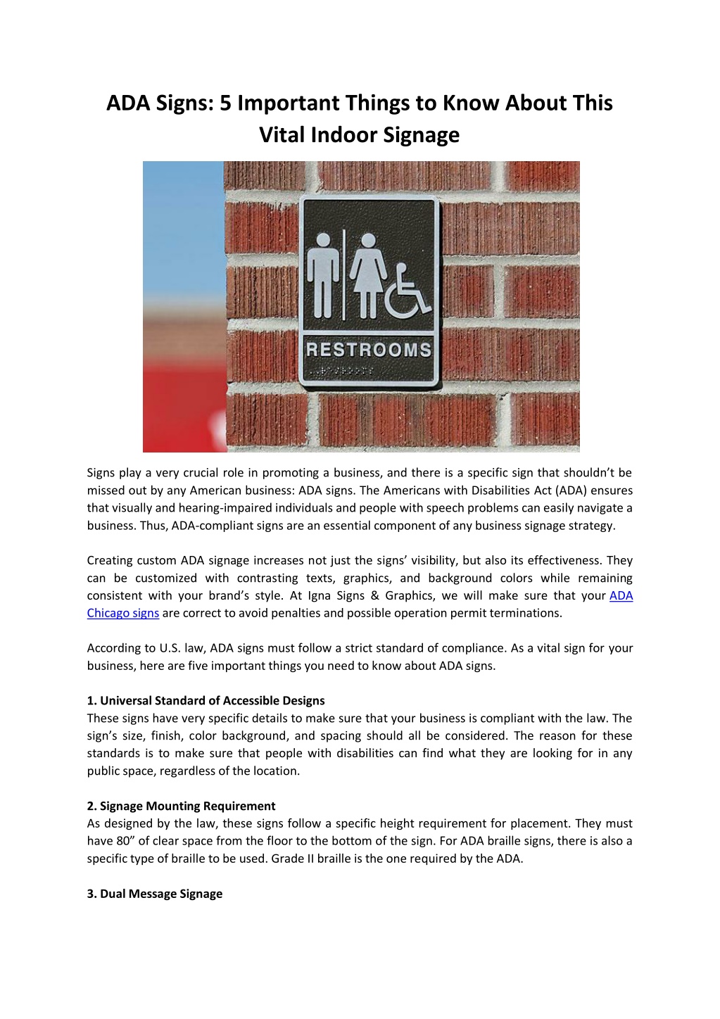 PPT - ADA Signs: 5 Important Things to Know About This Vital Indoor ...