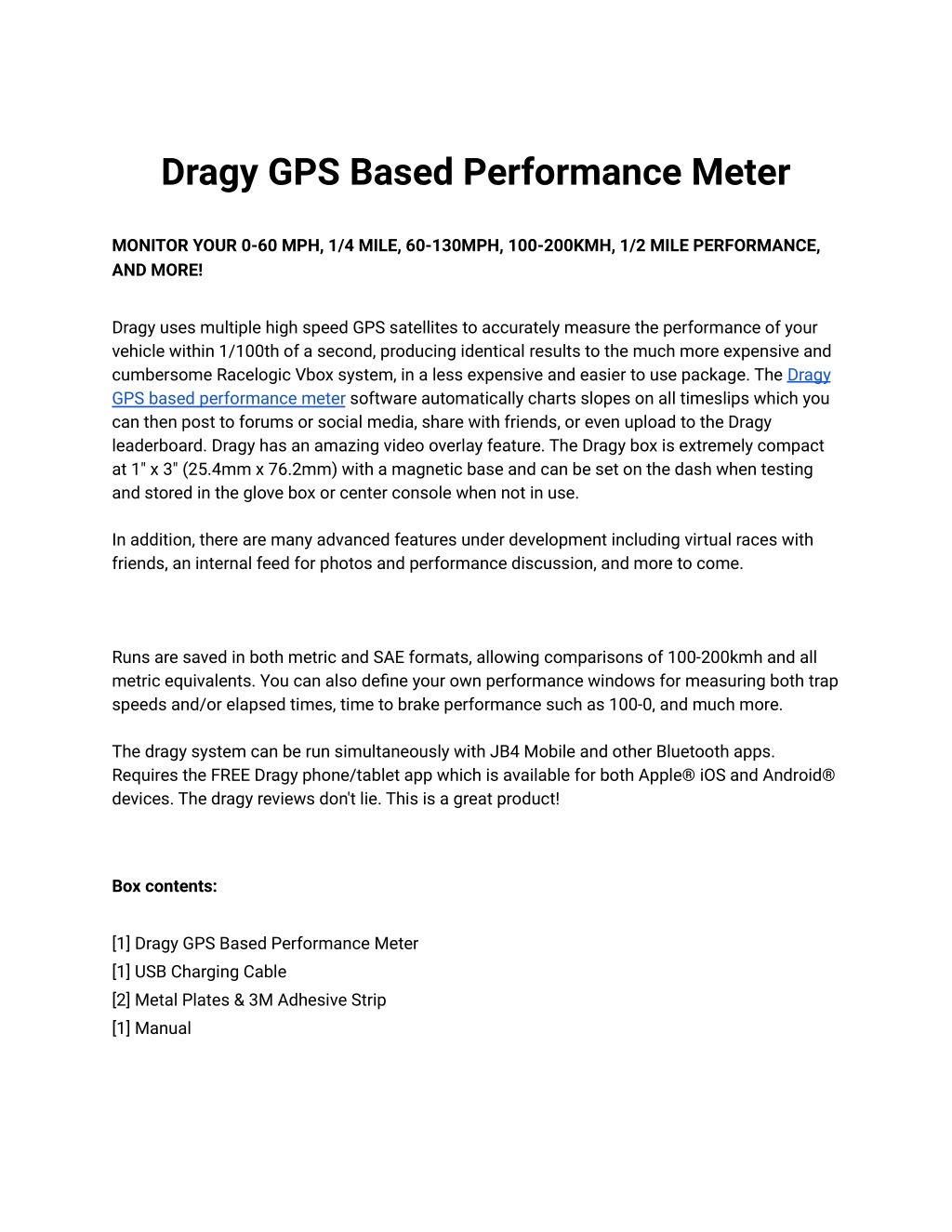 PPT - Dragy GPS Based Performance Meter PowerPoint Presentation, free ...