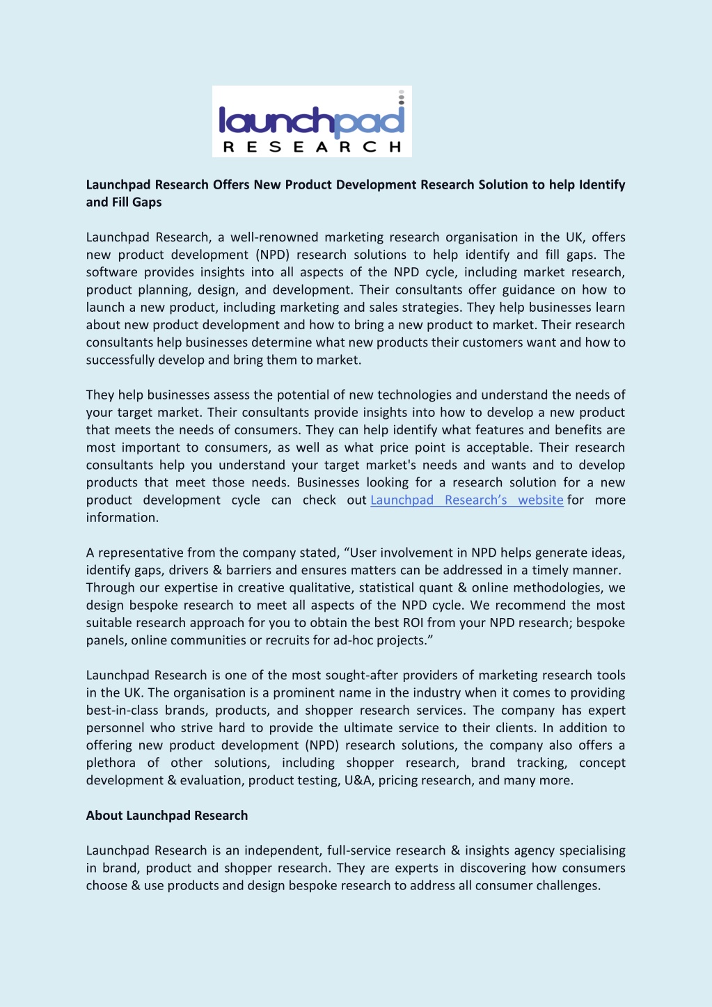 PPT - Launchpad Research Offers New Product Development Research ...