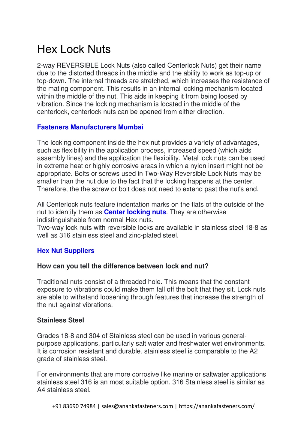 PPT - Hex Lock Nuts PowerPoint Presentation, free download - ID:11773913