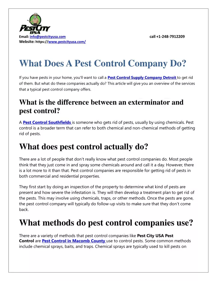 PPT - Pest Control Supply Company Detroit PowerPoint Presentation, free ...