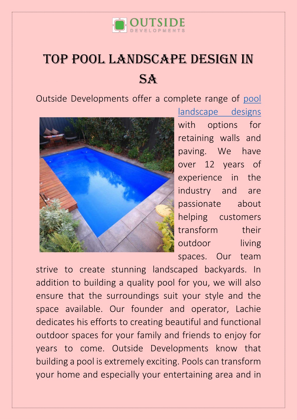 PPT - Top Pool Landscape Design in SA PowerPoint Presentation, free ...