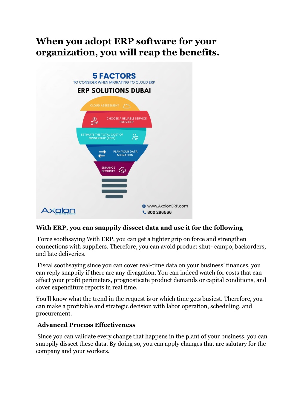 PPT - When you adopt ERP software for your organization, you will reap ...