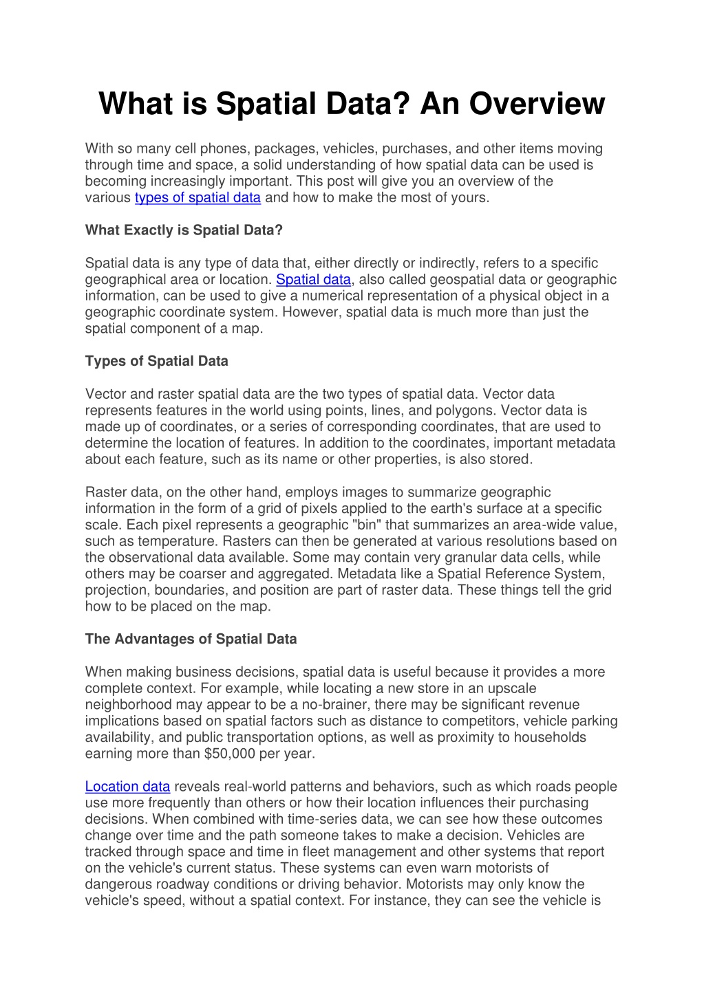 PPT - What is Spatial Data An Overview PowerPoint Presentation, free download - ID:11775916