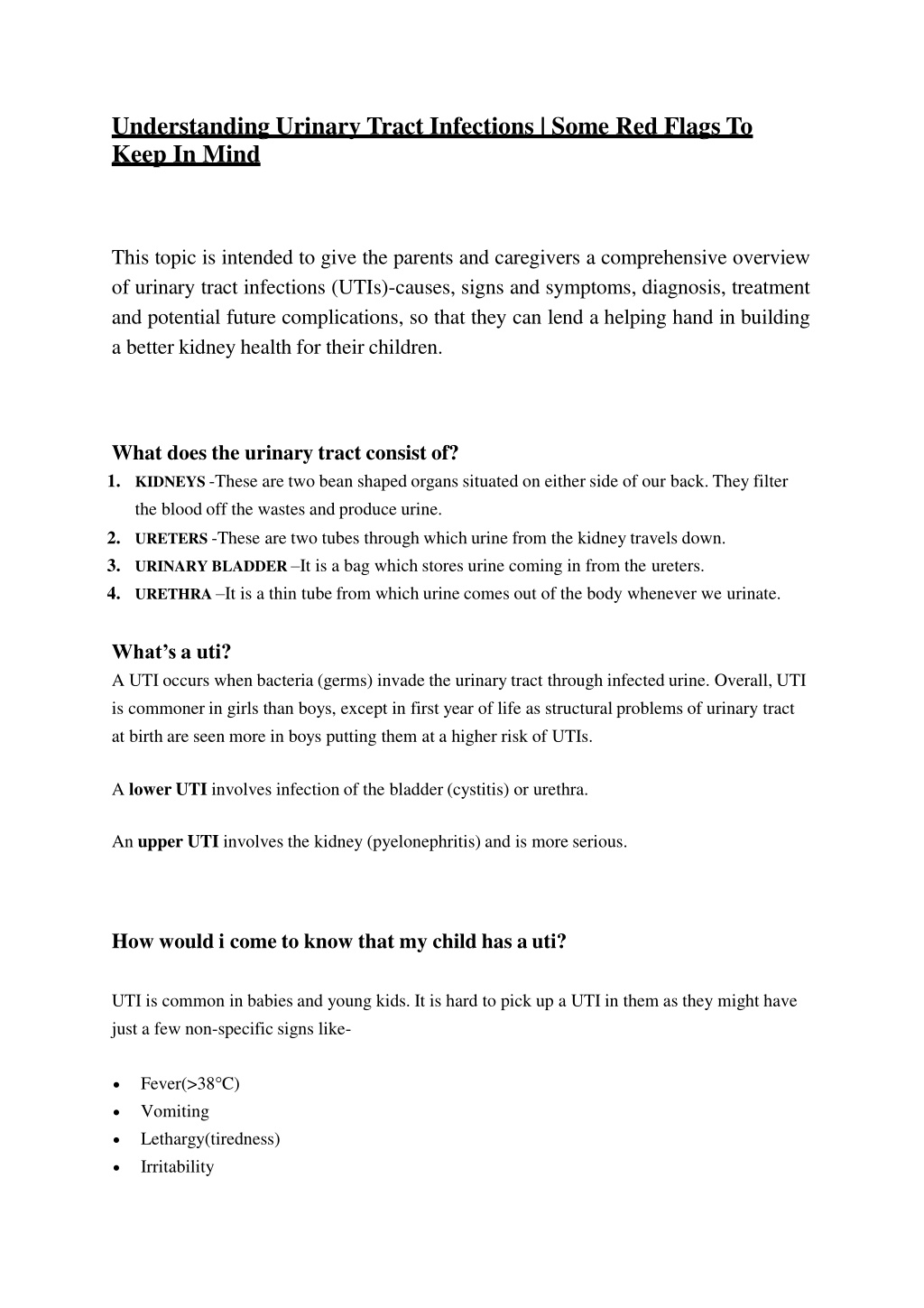 PPT - Understanding Urinary Tract Infections | Some Red Flags To Keep ...