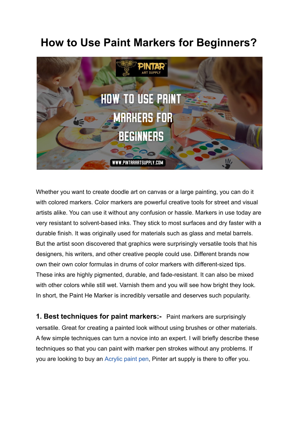 PPT - How to Use Paint Markers for Beginners PowerPoint Presentation ...