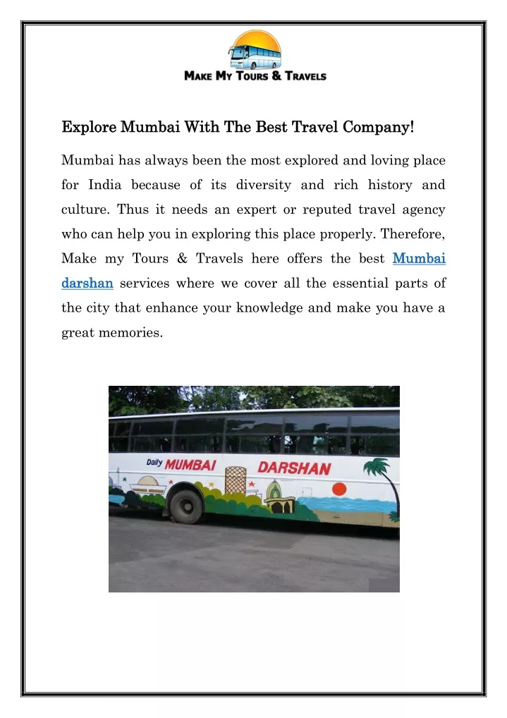 PPT - Explore Mumbai With The Best Travel Company PowerPoint ...