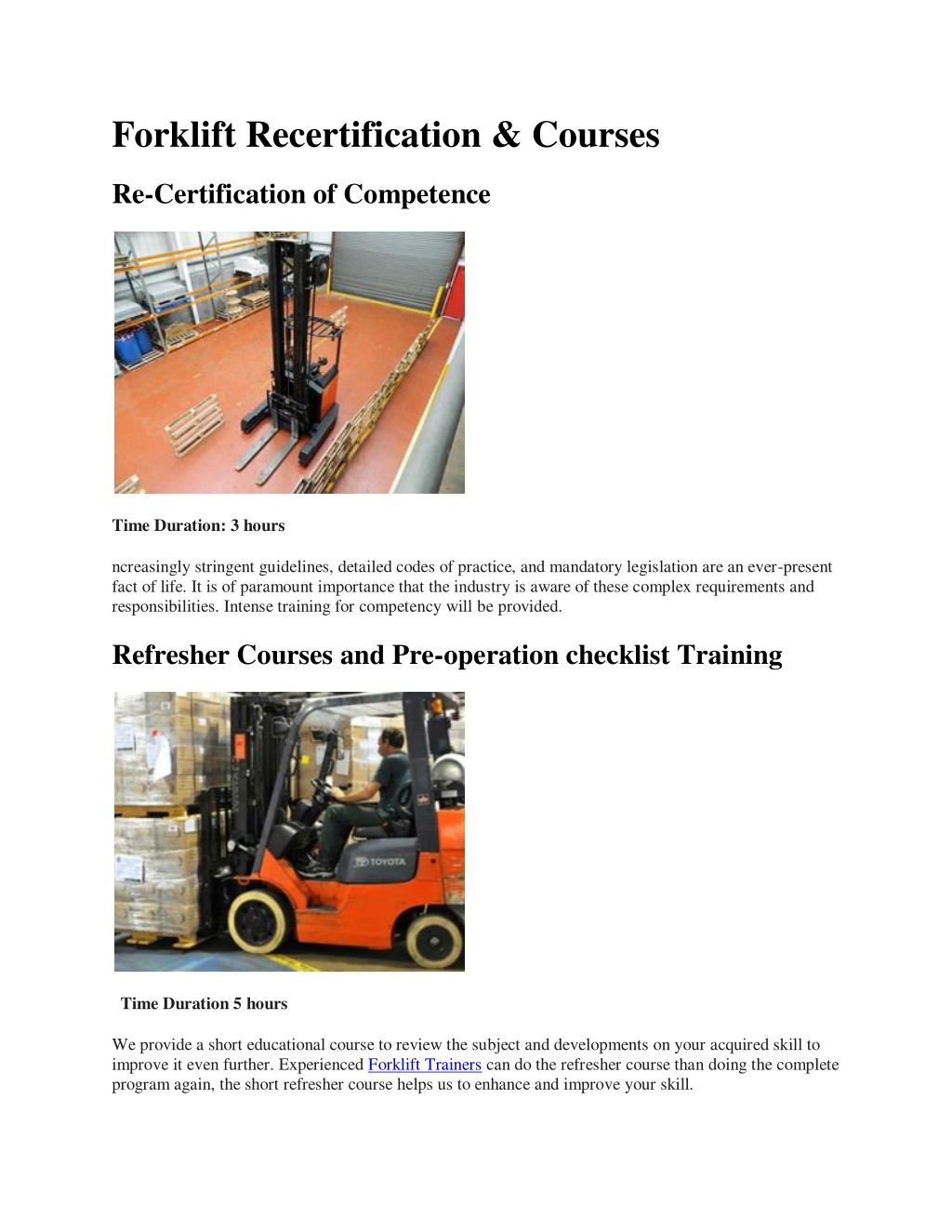 PPT - Forklift Recertification PowerPoint Presentation, free download ...