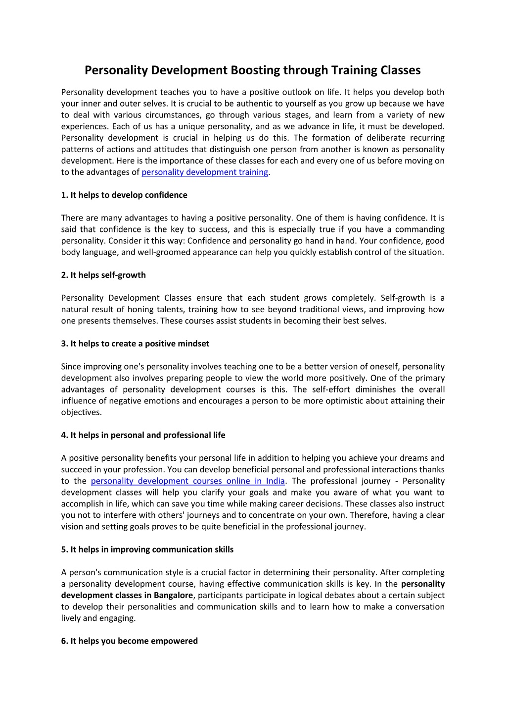 PPT - Personality Development Boosting through Training Classes PowerPoint Presentation - ID ...