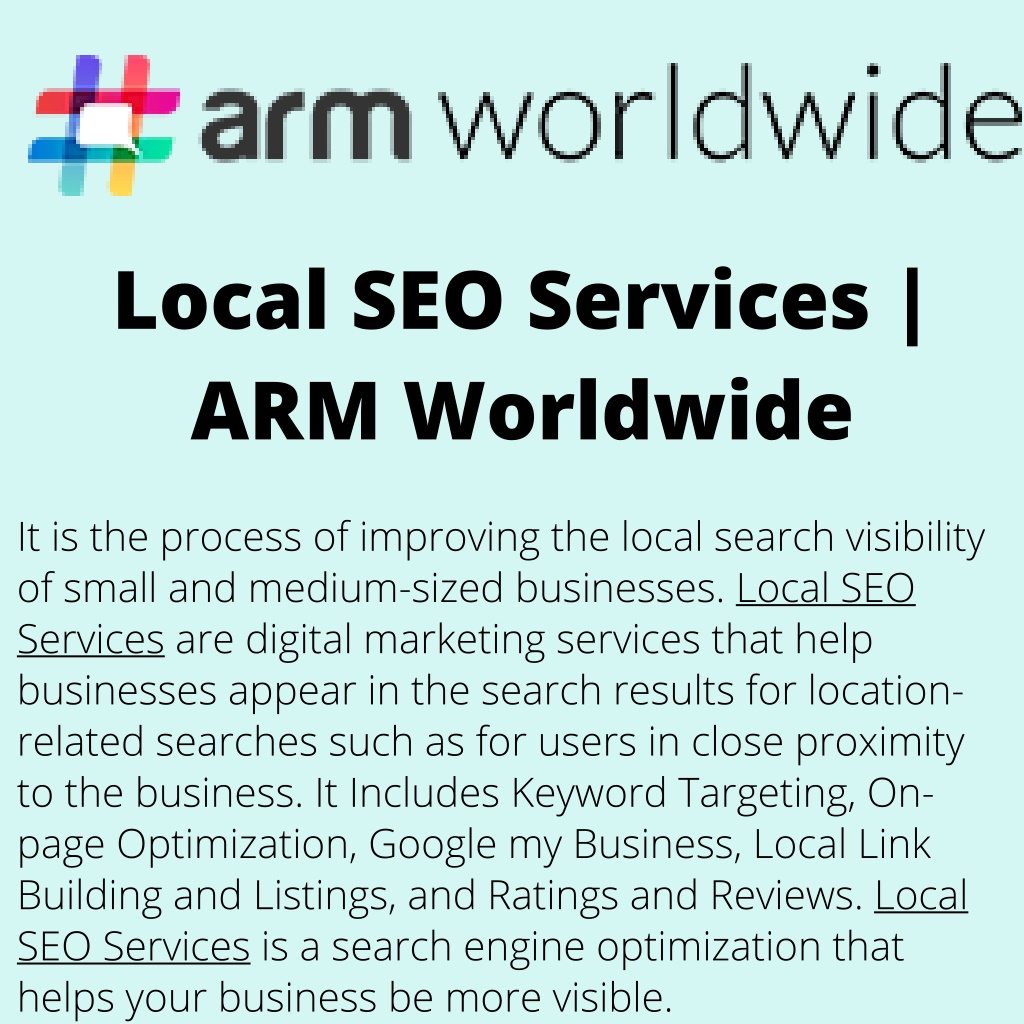 PPT - Local SEO Services ARM Worldwide PowerPoint Presentation, free ...