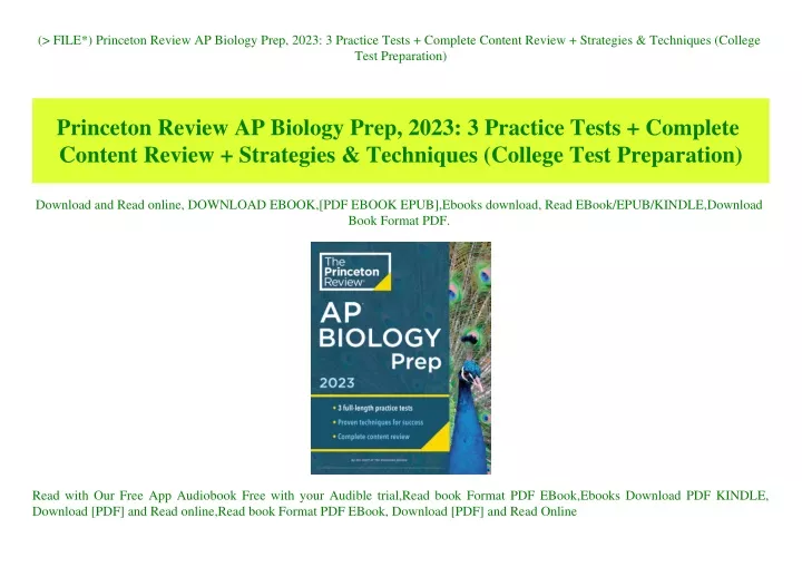PPT - (P.D.F. FILE) Princeton Review AP Biology Prep 2023 3 Practice ... PPT - (P.D.F. FILE) Princeton Review AP Biology Prep 2023 3 Practice ...