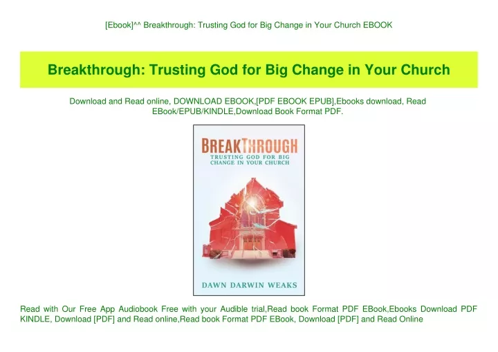 PPT - [Ebook]^^ Breakthrough Trusting God for Big Change in Your Church ...