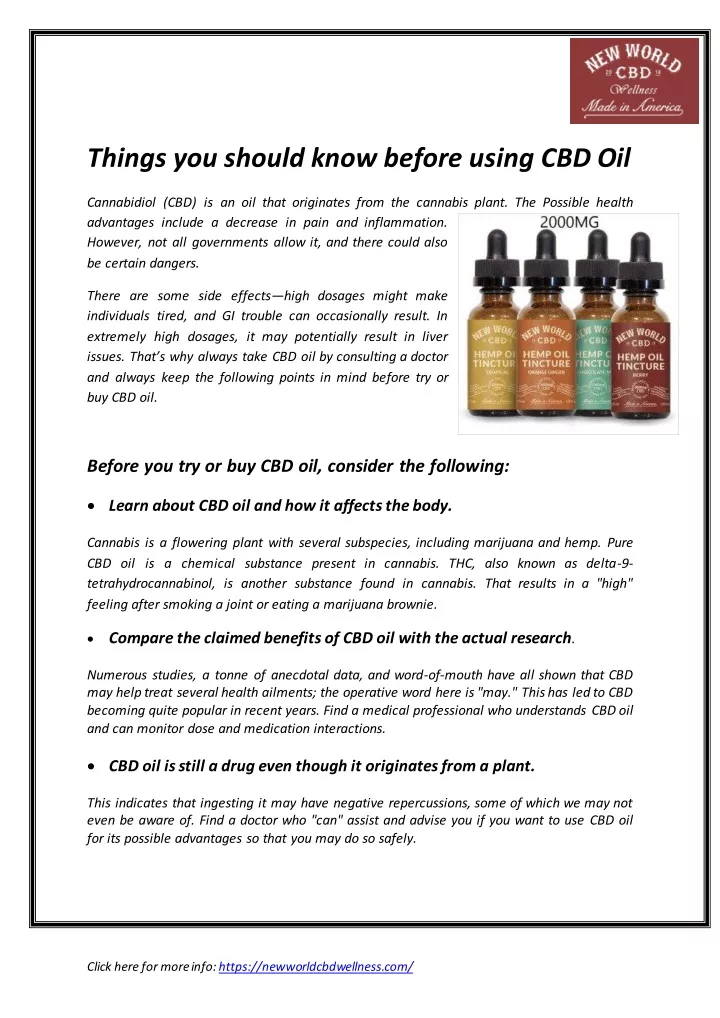 PPT - Things you should know before using CBD Oil PowerPoint ...