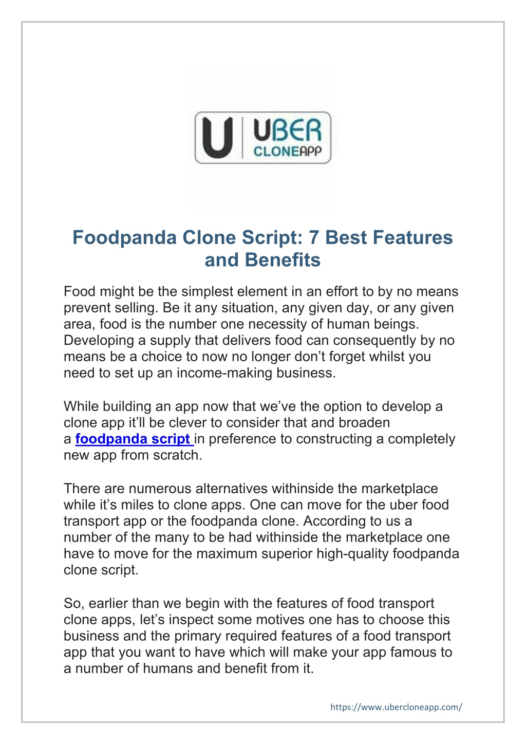 PPT - Foodpanda Clone Script: 7 Best Features and Benefits PowerPoint Presentation - ID:11788944