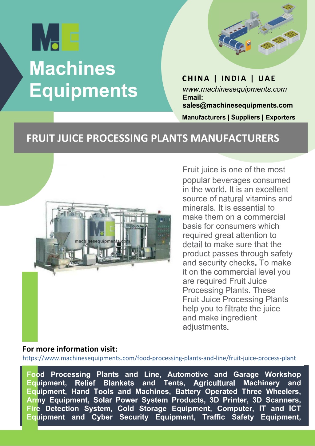 PPT - Fruit Juice Processing Plants Manufacturers PowerPoint ...