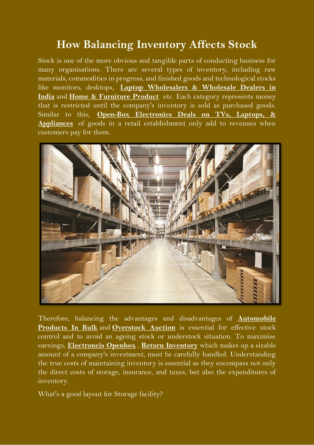 PPT - How Balancing Inventory Affects Stock PowerPoint Presentation ...