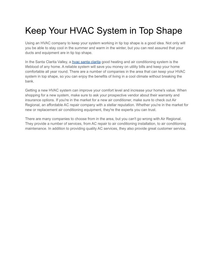 PPT - Keep Your HVAC System in Top Shape PowerPoint Presentation, free ...