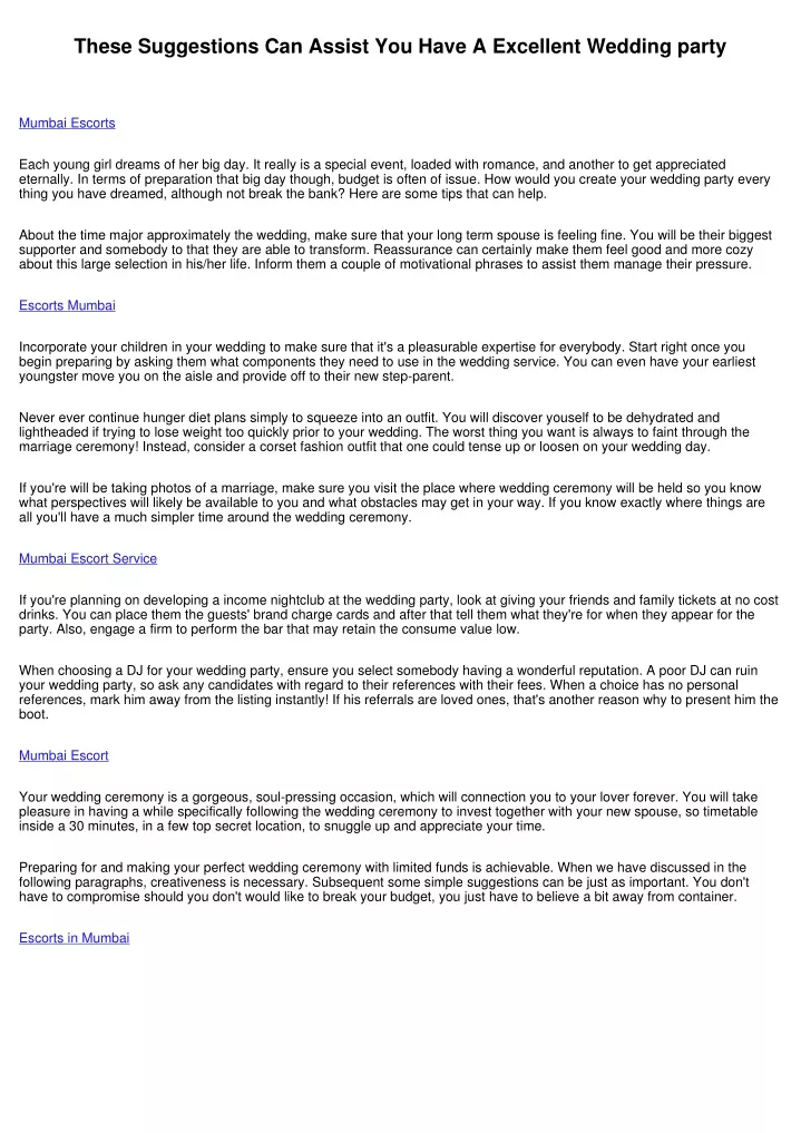 PPT - These Suggestions Can Help You Have Got A Wonderful Wedding event ... PPT - These Suggestions Can Help You Have Got A Wonderful Wedding event ...