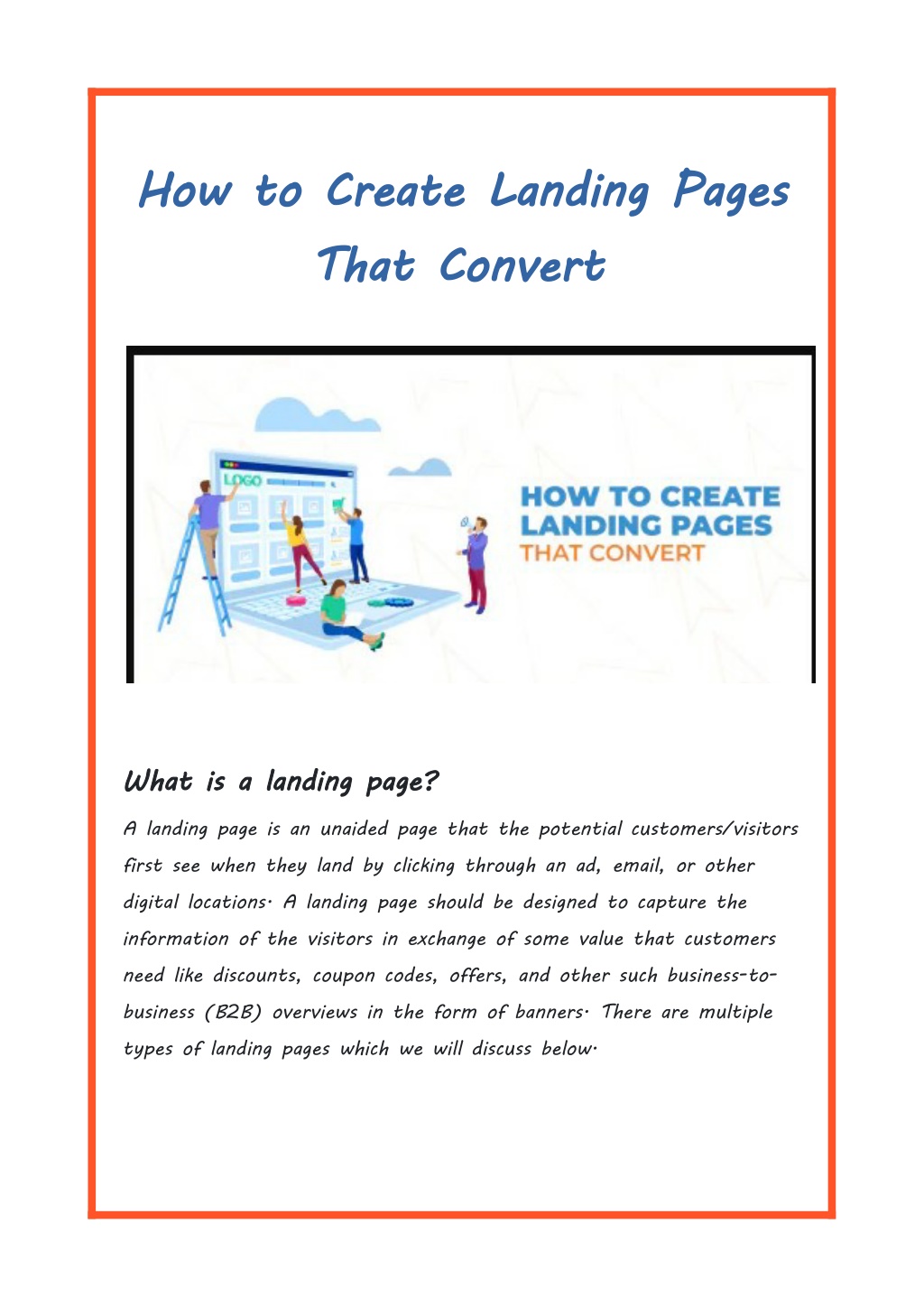 PPT - How to Create Landing Pages That Convert PowerPoint Presentation - ID:11796694